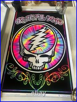 VINTAGE BLACKLIGHT POSTER 1916 Grateful Dead Steal Your Face Scorpio